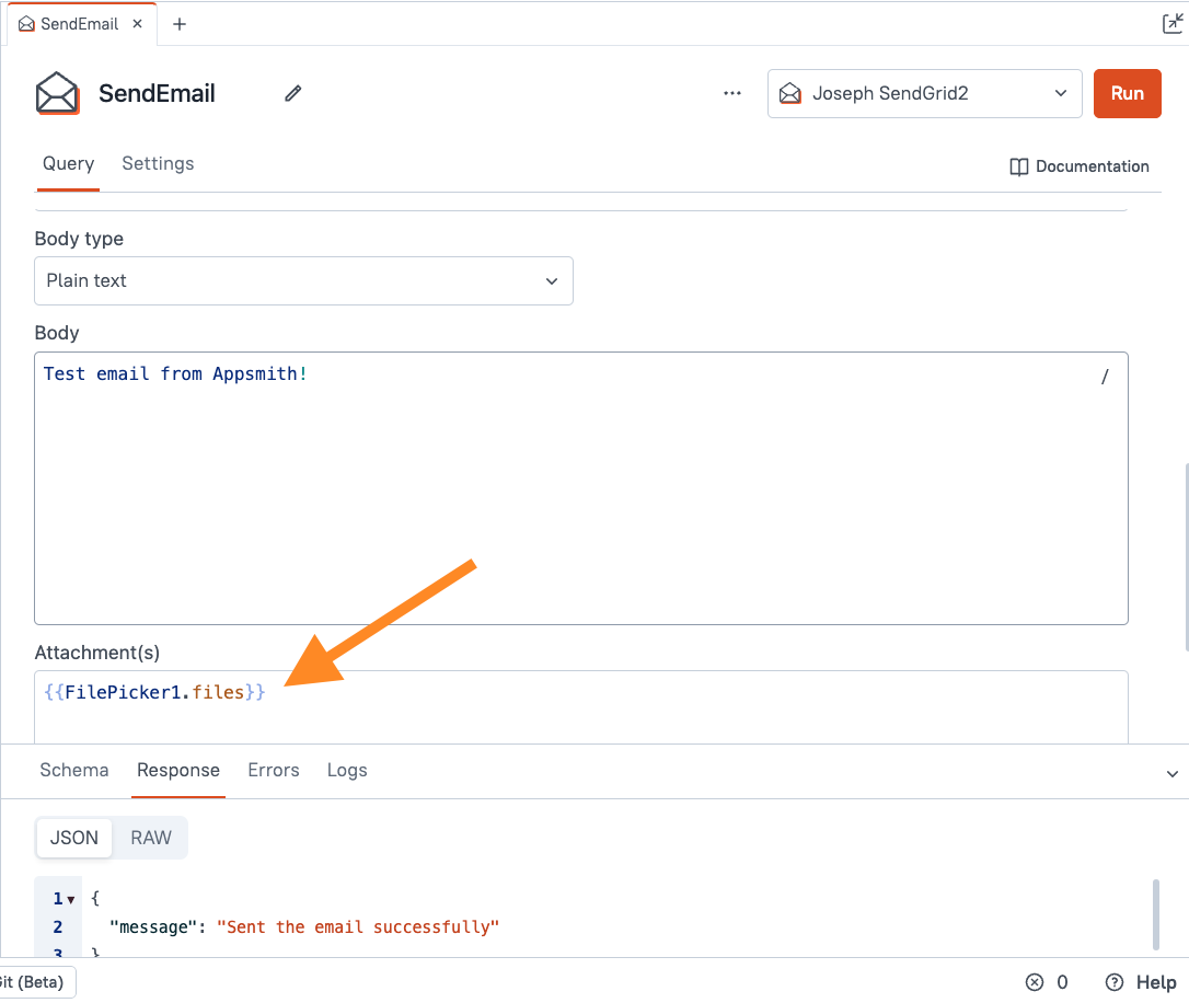 Sending Emails with File Attachments | Appsmith Community Portal